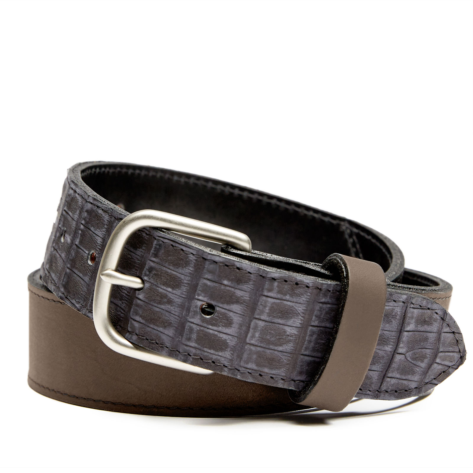 LUXE Exotic ShowBelt - Chocolate CalfSKN and Caiman - Nokona Ballgloves